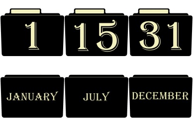 Months Folder Iconset (43 icons) | Aaron Sinuhe