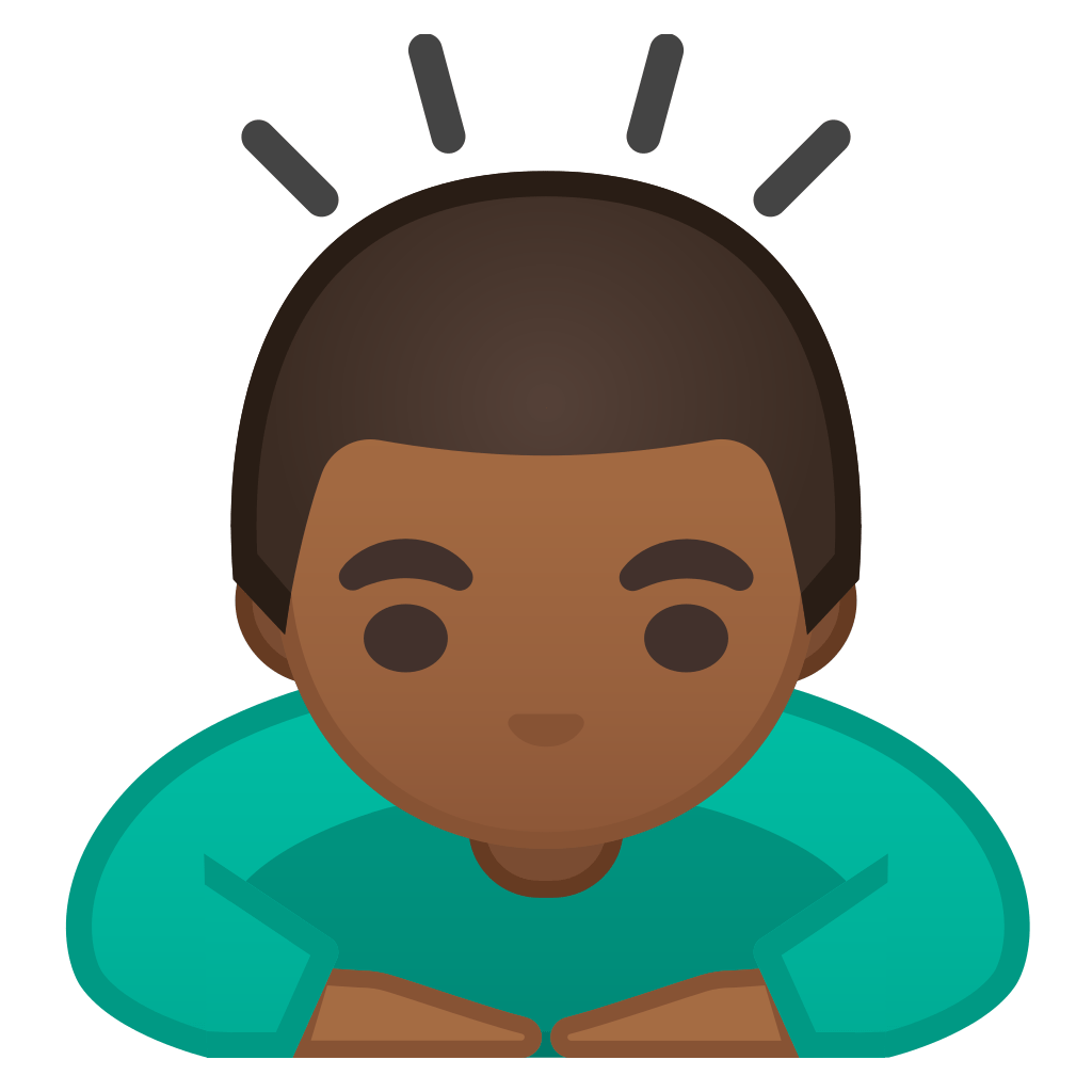 Man Bowing Medium Dark Skin Tone Icon Noto Emoji People Expressions