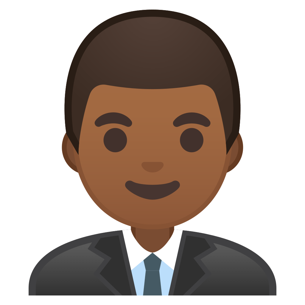 Man office worker medium dark skin tone Icon | Noto Emoji People ...