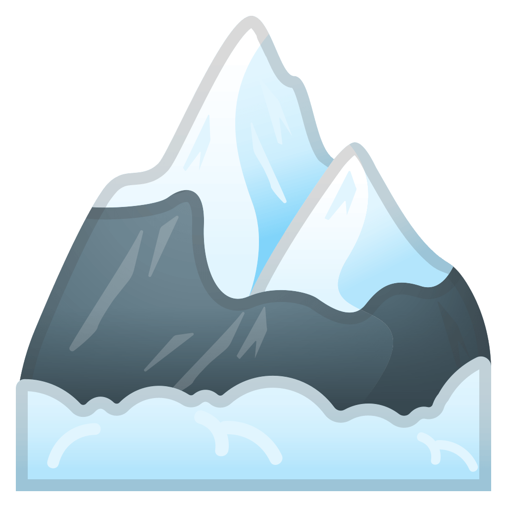 Snow Capped Mountain Icon Noto Emoji Travel Places Iconset Google
