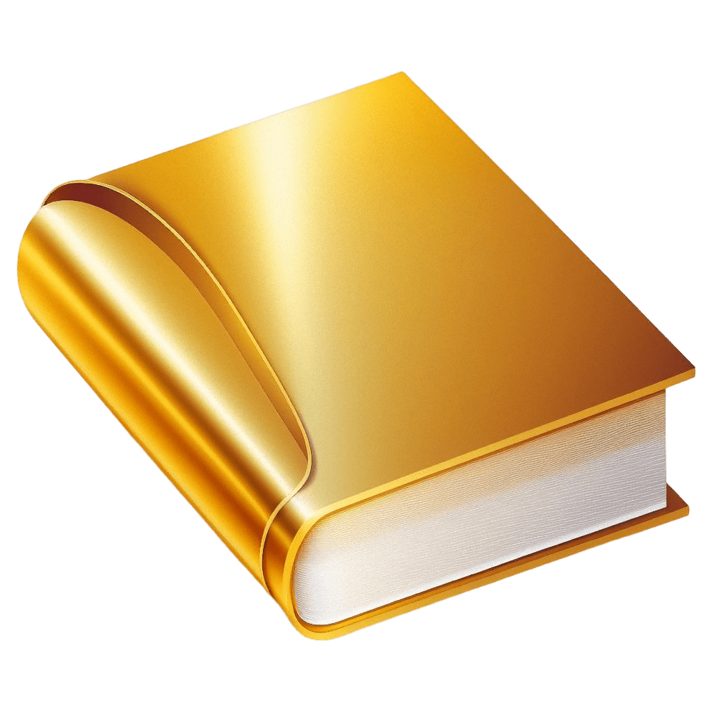 Golden Book Icon | Golden Objects Iconset | Icon Archive
