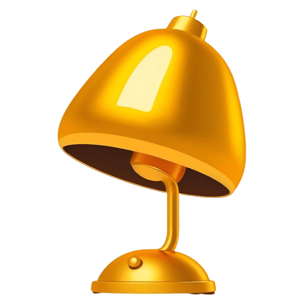 Golden Lamp Icon | Golden Objects Iconset | Icon Archive