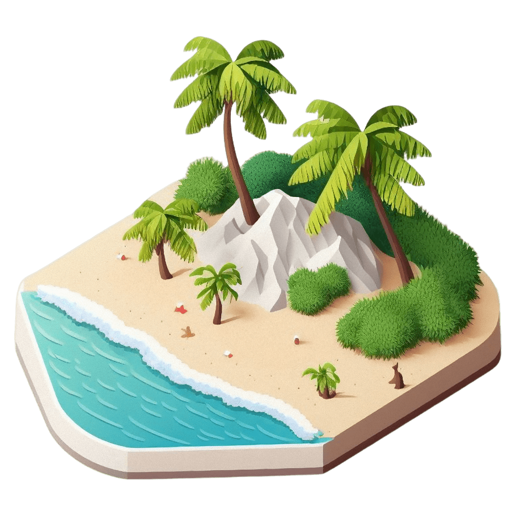 Palm Rock 4 Beach Icon | Holiday Beach Iconset | Icon Archive